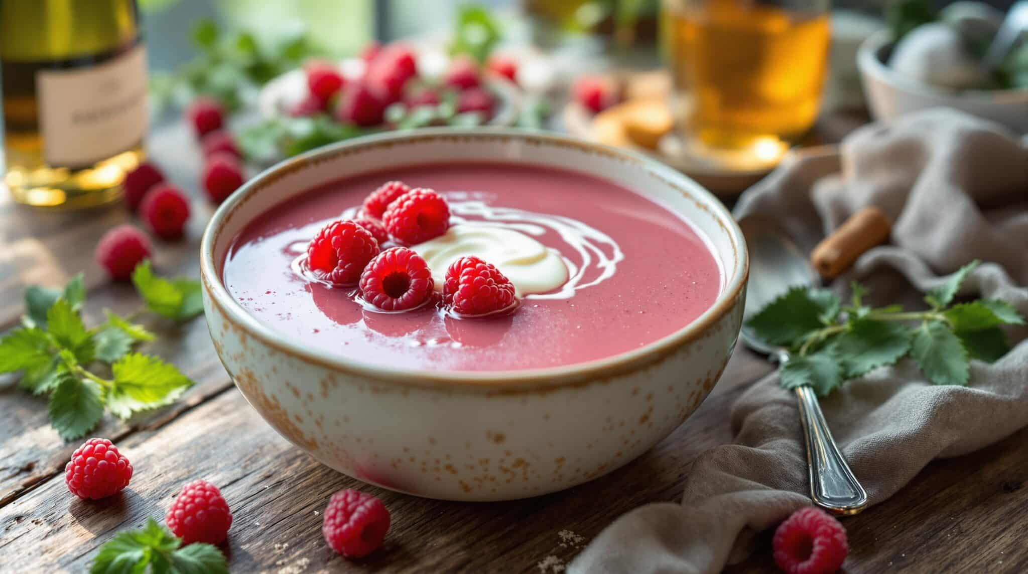 Soupe champenoise framboise : réconfort acidulé pour l’hiver