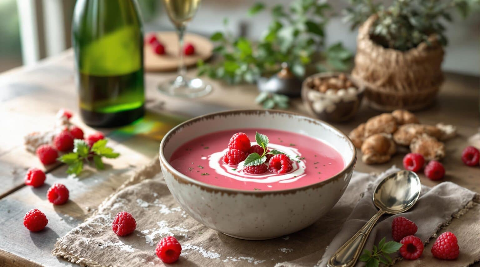 Soupe champenoise framboise : réconfort acidulé pour l’hiver
