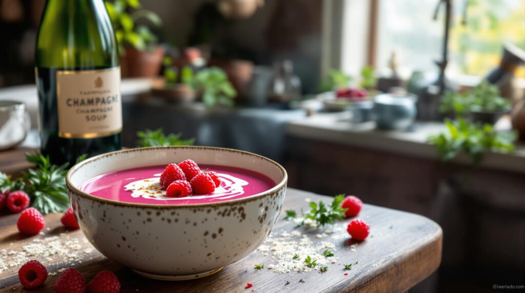 Soupe champenoise framboise : réconfort acidulé pour l’hiver